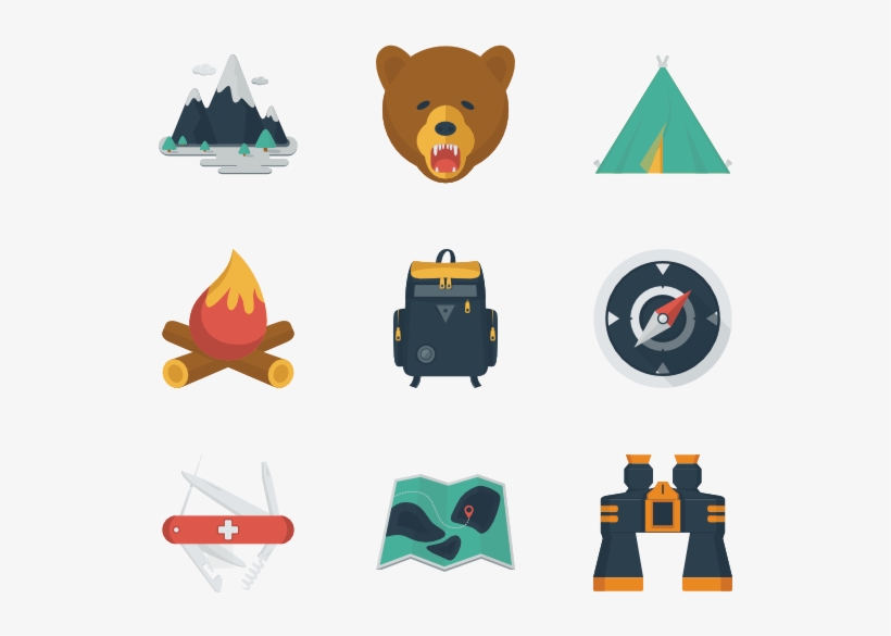 Camping 10 Icons - Icon - Free Transparent PNG Download - PNGkey