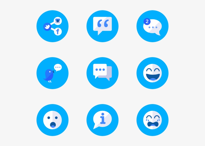 Social - Blue Icons Png - Free Transparent PNG Download - PNGkey