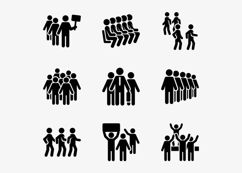 Crowd 20 Icons - Crowd Icon - Free Transparent PNG Download - PNGkey