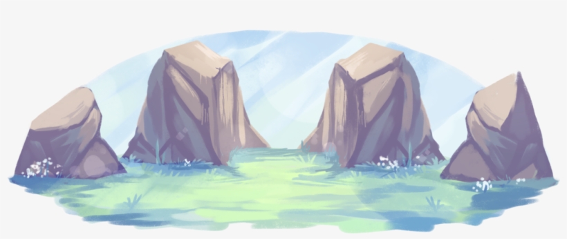 Blue Rocks - Painting - Free Transparent PNG Download - PNGkey