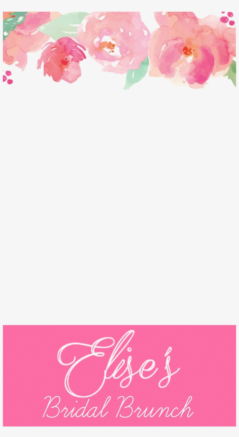 Bridal Brunch Snapchat Geofilter - Free Watercolor Floral Borders ...