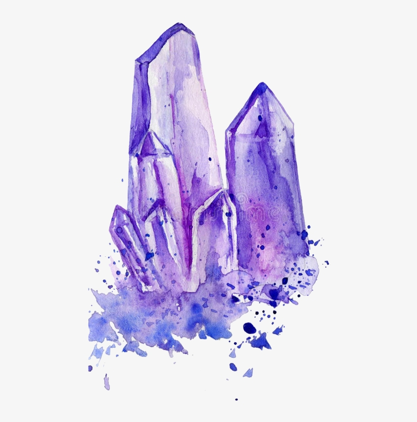 Image Transparent Stock Image Purple Amethyst Cluster - Amethyst ...