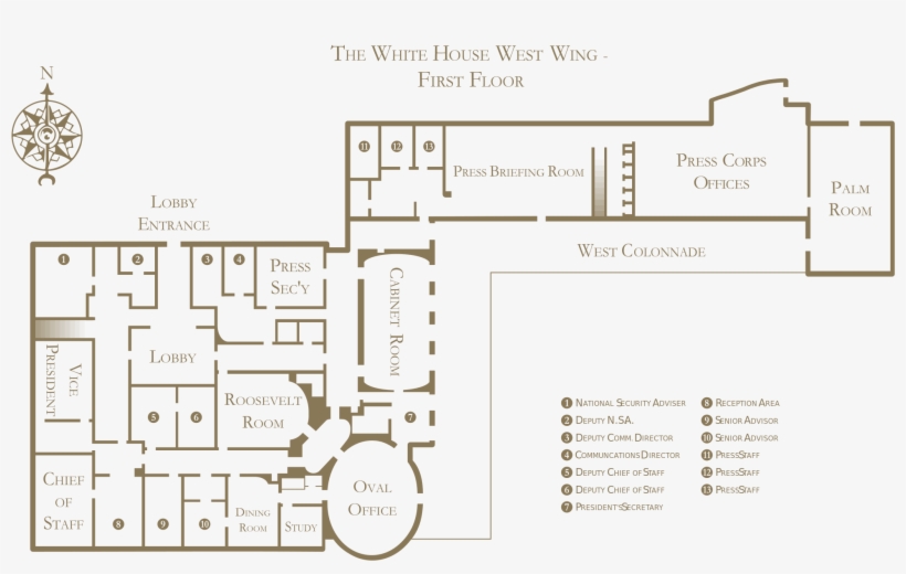 White House West Wing Floorplan1 - President Bunker White House - Free ...