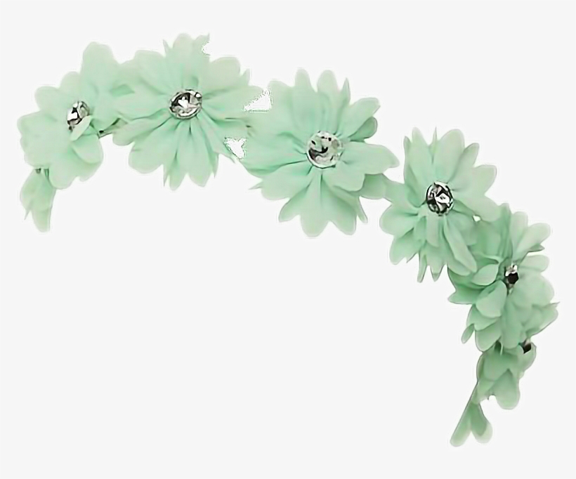 Mint Transpa Flower Crown Frames Ilrations Hd Images - Green Flower ...
