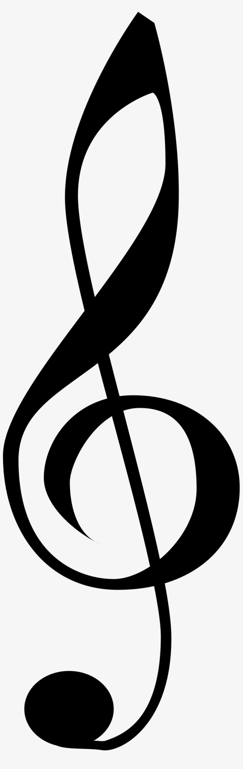 Treble Clef - Transparent Background Treble Clef Clipart - Free ...