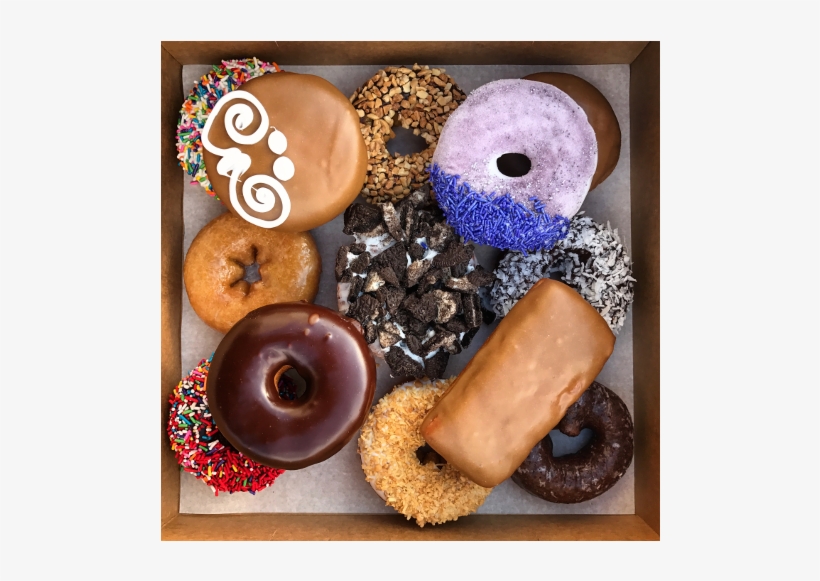 Vegan Voodoo Dozen Doughnuts Shown In A Box - Vegan Voodoo Dozen - Free ...