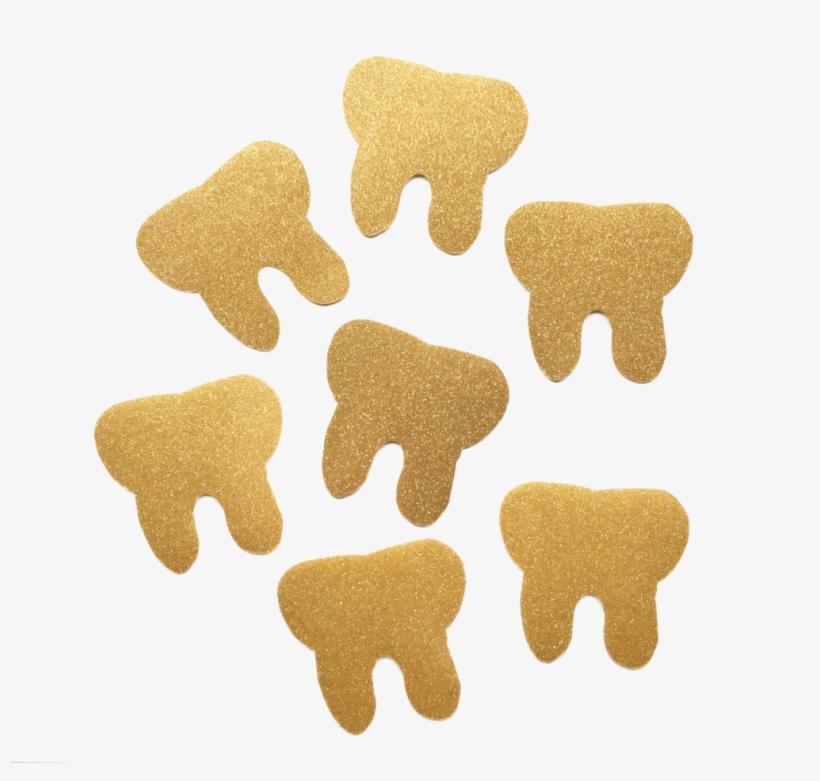 Vinyl Gold Sparkle Tooth Sticker - Animal Cracker - Free Transparent ...