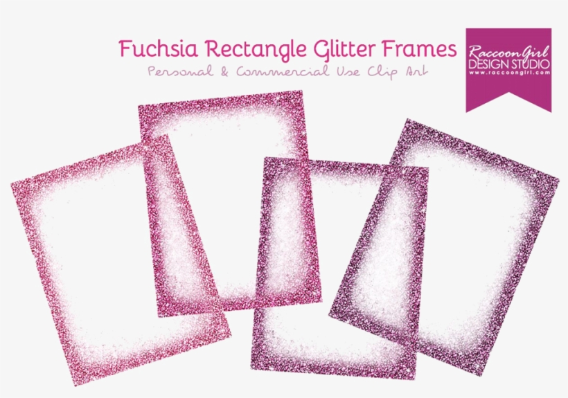Fuchsia Border Frame Png Clipart - Pink Glitter Frames Png - Free ...