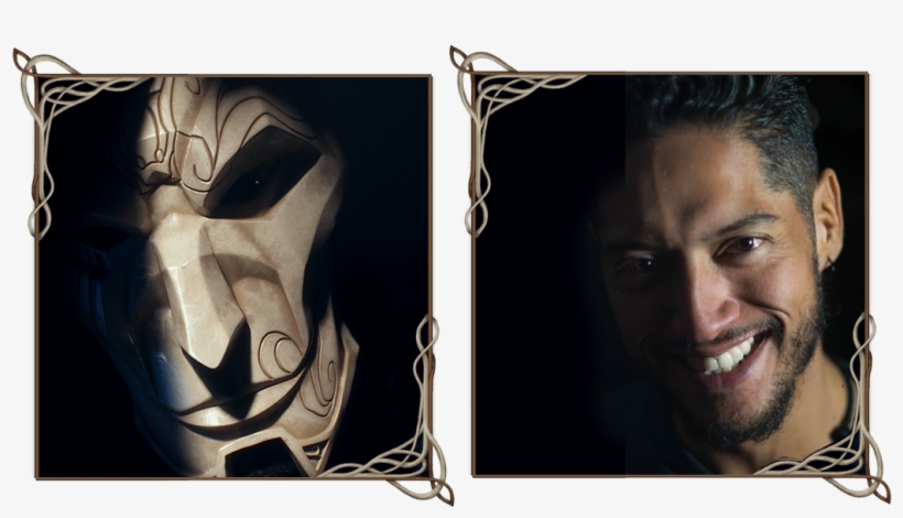 Jhin Mask Smile Horizontal - League Of Legends Jhin Text - Free ...