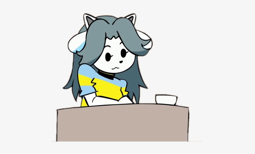 Temmie Sticker - Cartoon - Free Transparent PNG Download - PNGkey