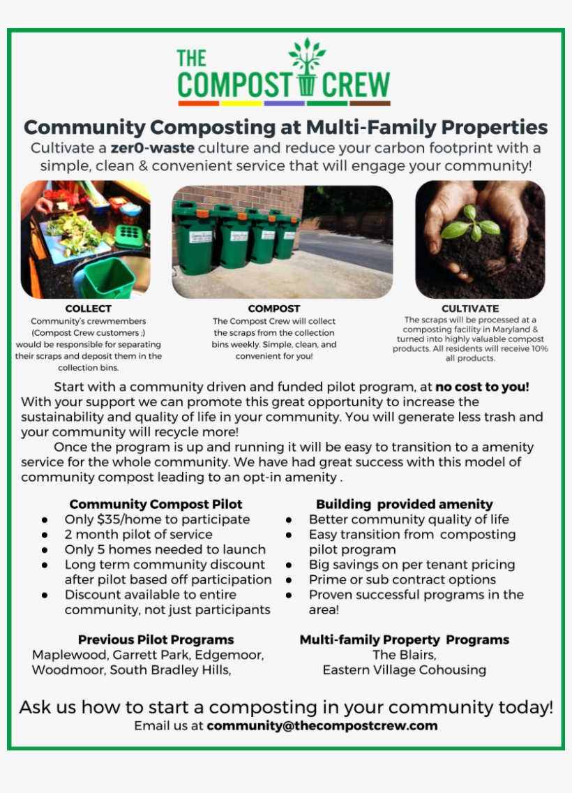 Apartment One Page Flyer - Compost Crew - Free Transparent PNG Download ...