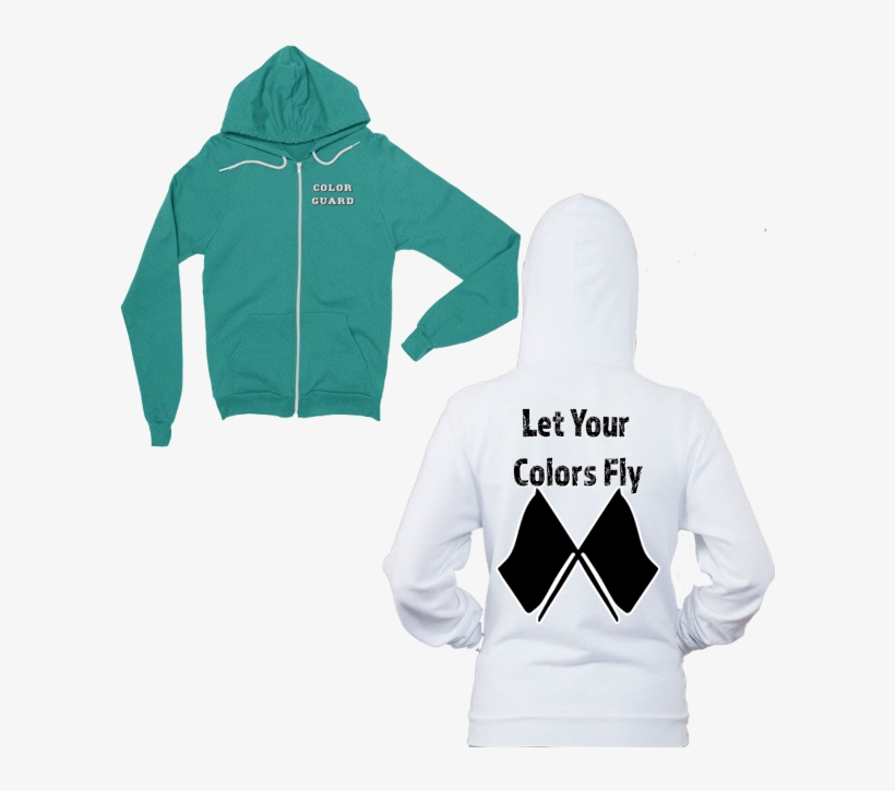 Let Your Colors Fly Color Guard Zip Up Hoodie Features - Jacksfilms ...