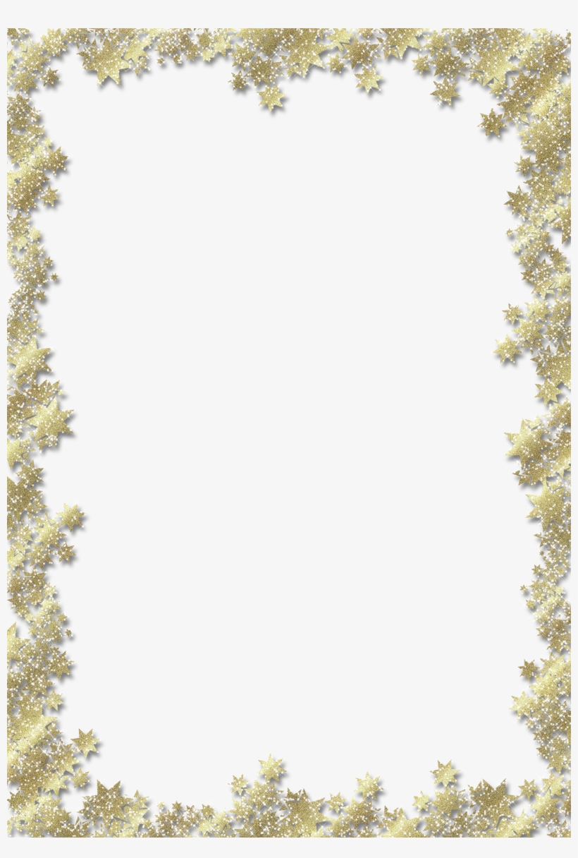 Transparent Png Frame With Gold Stars - Gold Stars Frame Png - Free ...