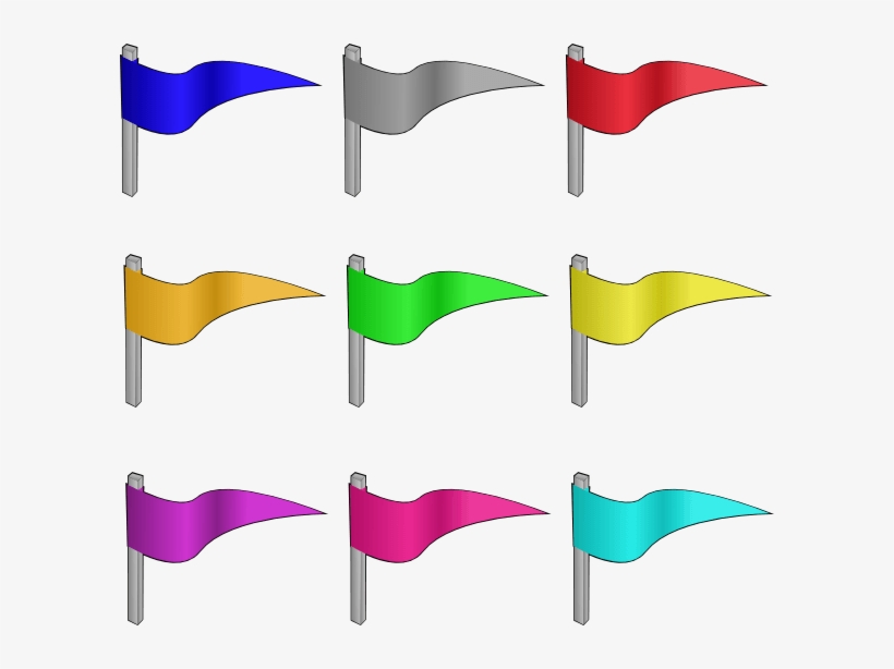 Medieval - Flags Of Different Colors - Free Transparent PNG Download ...