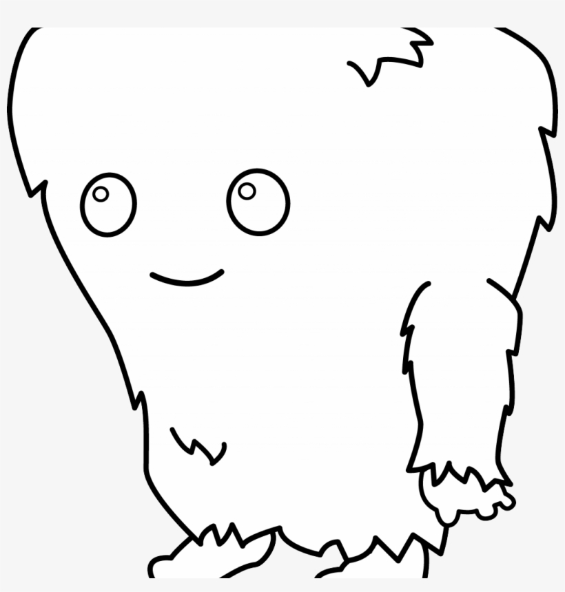 Cute Monster Line Art - Free Transparent PNG Download - PNGkey