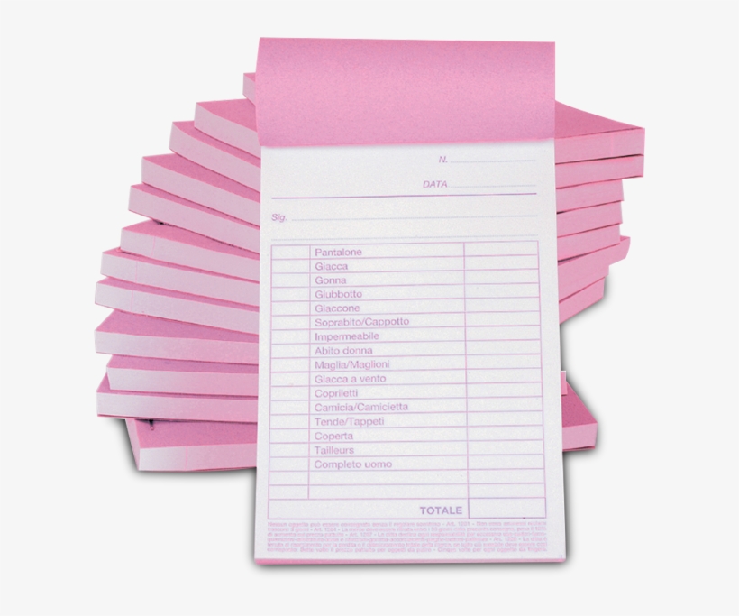 Ricevute Carta Chimica B35-001 - Blocchi In Carta Chimica - Free Transparent PNG Download - PNGkey