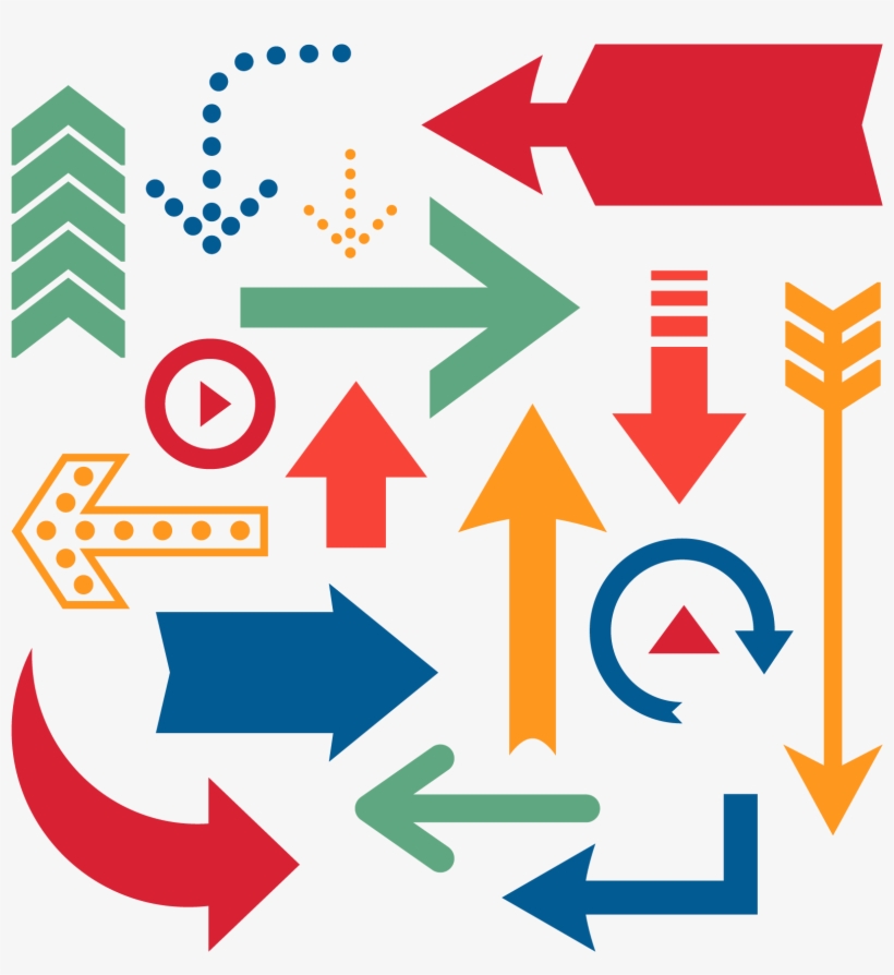 Vector Color 16 Arrows Set 2529*2463 Transprent Png - Vector ลูก ศร ...