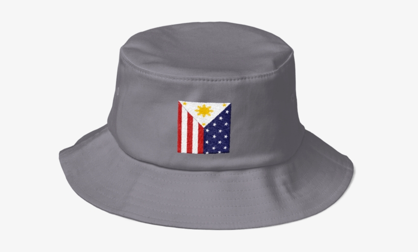 Fil-am Flag Old School Bucket Hat - Bucket Hat Logo - Free Transparent ...