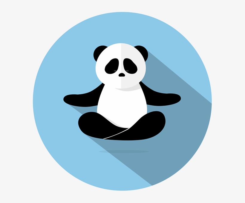 Panda Meditating On Behance - Meditation - Free Transparent PNG ...