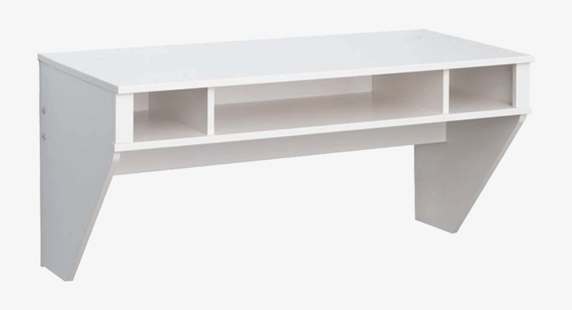 White Study Table With Open Storage Units - Prepac Furniture Designer ...