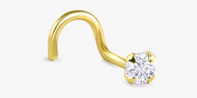 Diamond Nose Pin - 316l Surgical Steel, Gold Or Rose Gold Plated, Nose ...