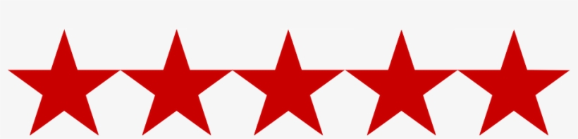 5-stars - Five Star Rating Red - Free Transparent PNG Download - PNGkey