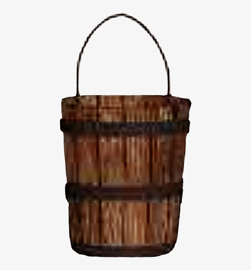 Wood Wooden Well Water Bucket Pail Brown Tan Black - Picsart Png Water ...