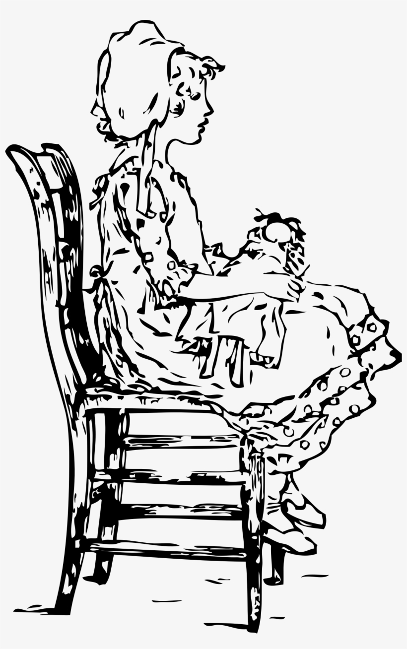 This Free Icons Png Design Of Girl Sitting On A Chair - Free ...