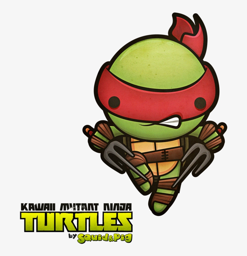 Ninja Turtles Clipart Kawaii - Raphael Ninja Turtle Cute - Free ...