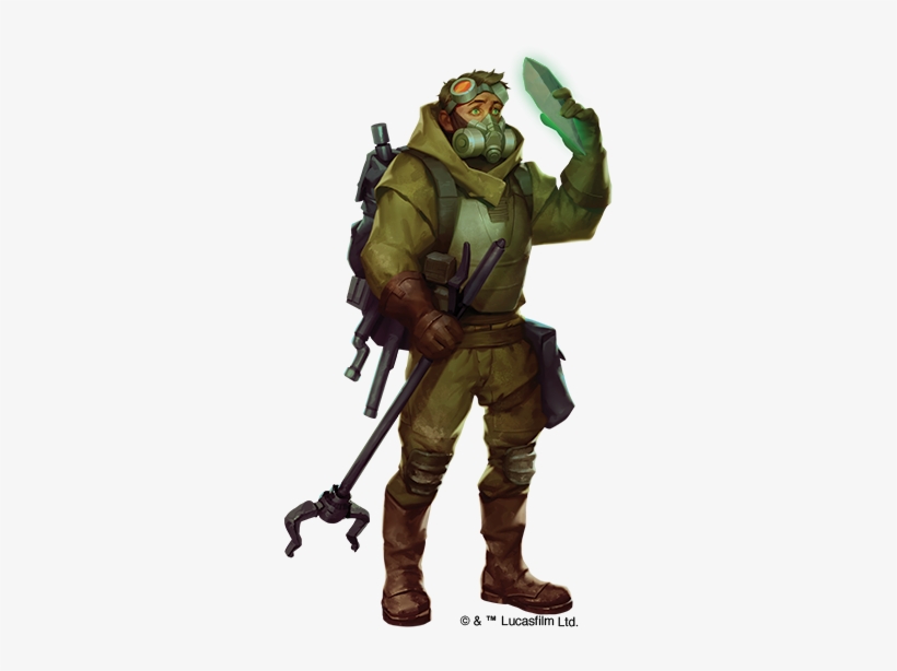 Sci-fi Miner Holding A Green Crystal - Star Wars Miner - Free ...
