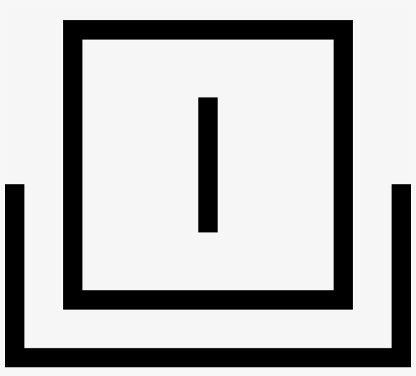 Square Interface Symbol With Vertical Line Inside On - Portable Network ...