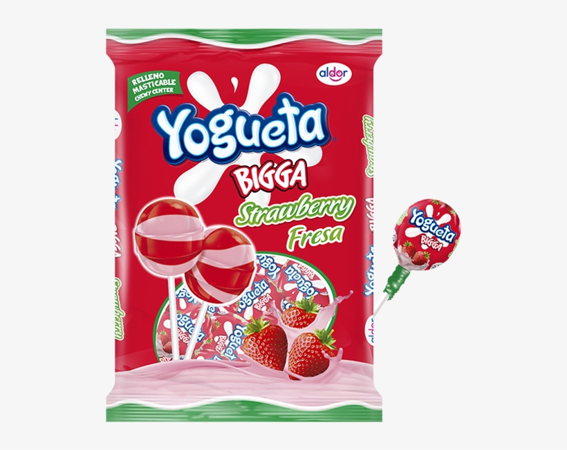 Yogueta Fresa - Yogueta Assorted Lollipop 48 Pcs - Free Transparent PNG ...