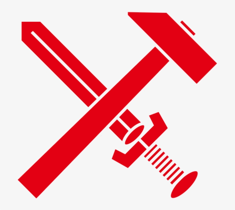 Strasserism Hammer And Sword Red - Sword And Hammer Png - Free ...