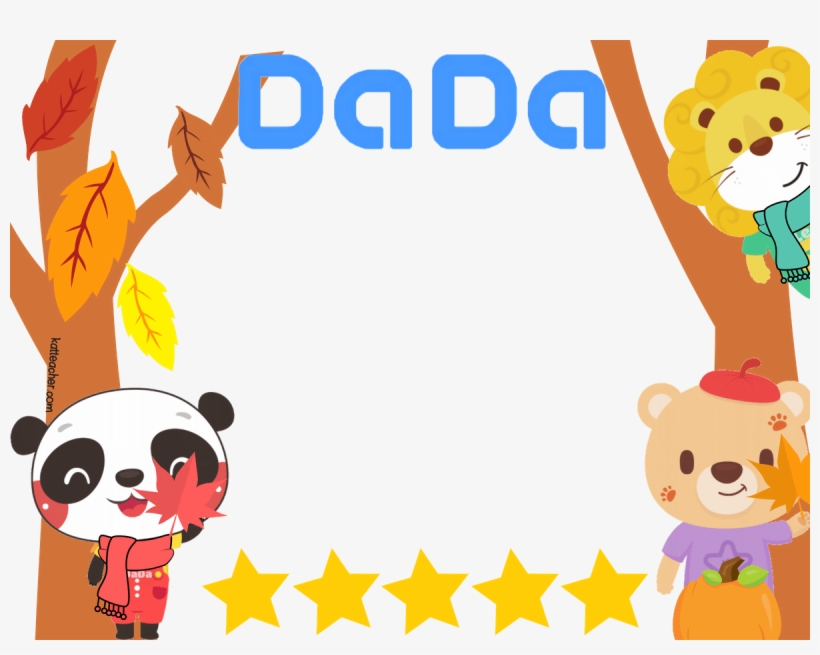 Dada Manycam Border Autumn - Dadaabc Background - Free Transparent PNG ...