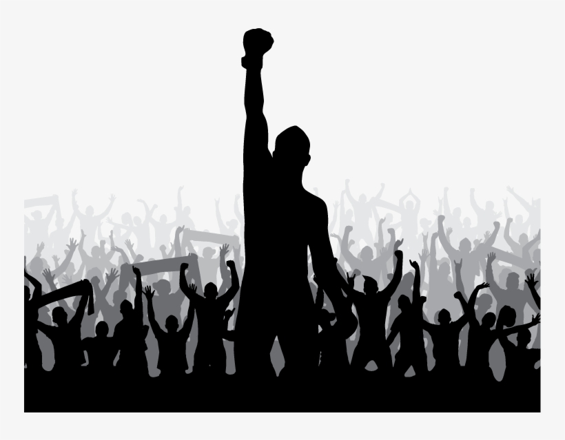 Money Round Boxing - Cheering Fans Silhouette Png - Free Transparent ...