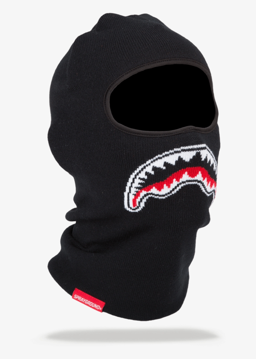 Black Sharkmouth Ski Mask - Stealth Shark Ski Mask - Free Transparent ...