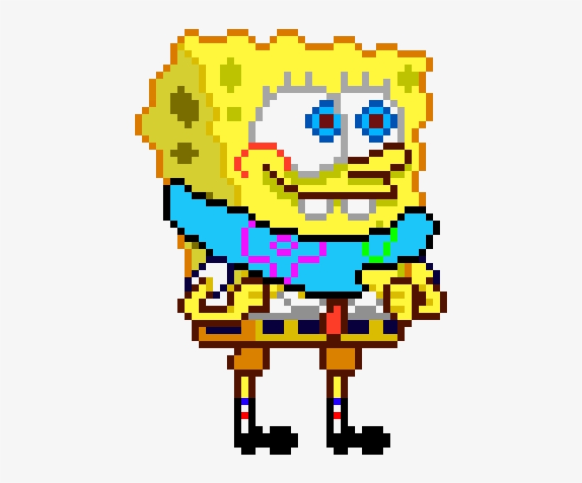 Spongetale Spongebob - Spongebob Pixel Art Png - Free Transparent PNG ...