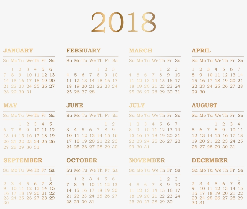 Graphic Library Download Calendar 2018 Clipart - Free Transparent PNG ...