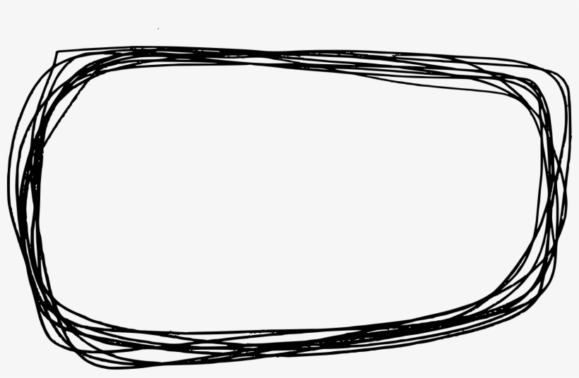 White Rounded Rectangle Png - Scribble Round Transparent Background ...