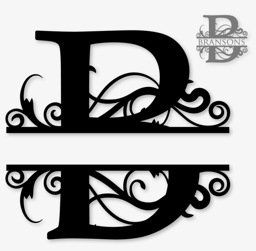 B Split Monogram Sds B Split Monogram [] - Split Letter Monogram B ...