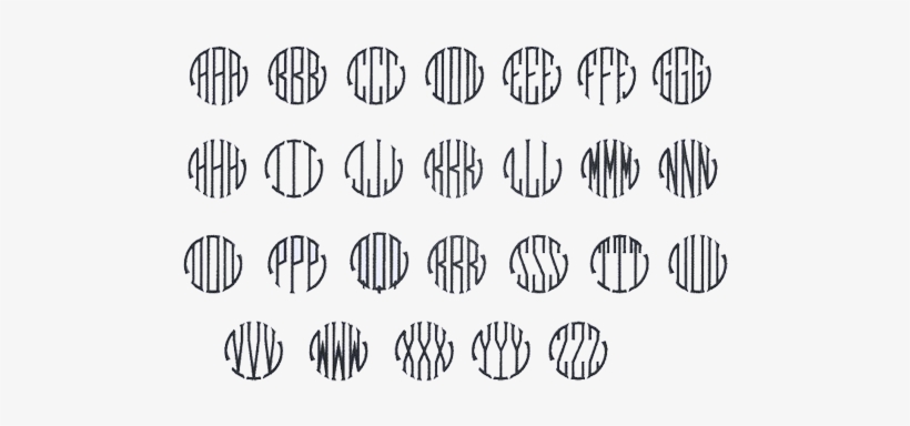 Style - Circle Seal Monogram Font - Free Transparent PNG Download - PNGkey