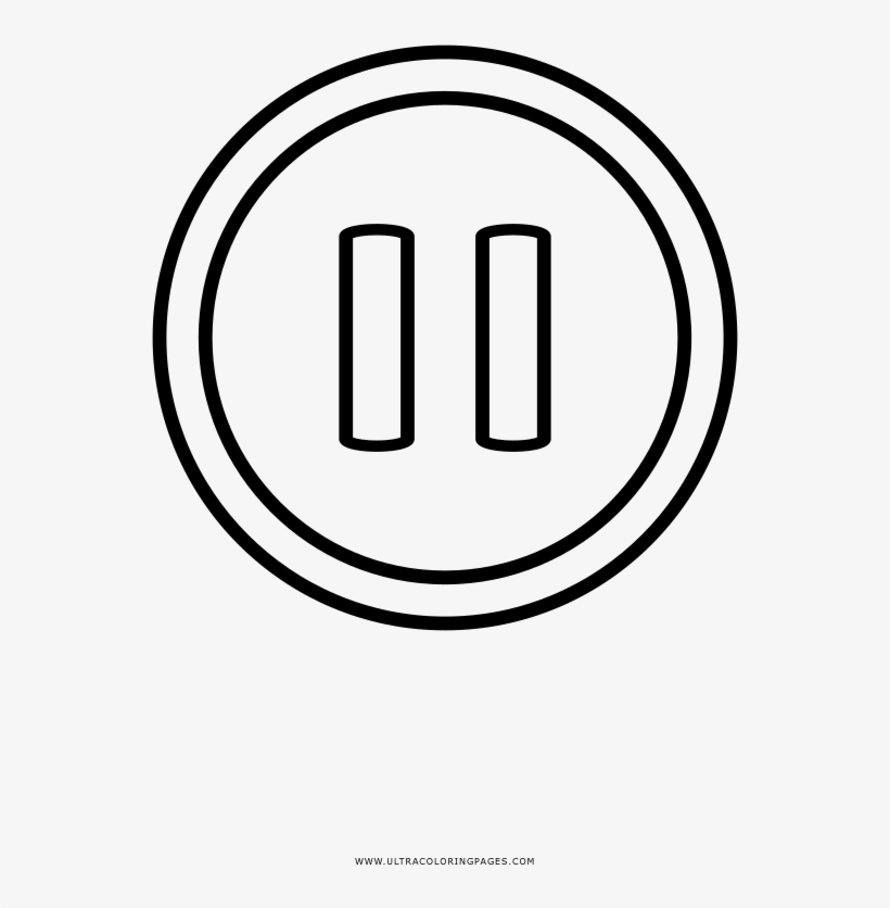 Pause Button Coloring Page - Coloring Book - Free Transparent PNG ...