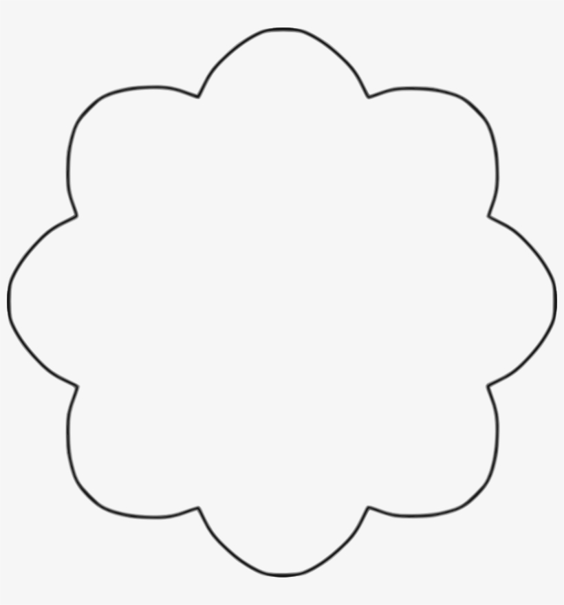 Simple - Contorno De Flor Em Png - Free Transparent PNG Download - PNGkey