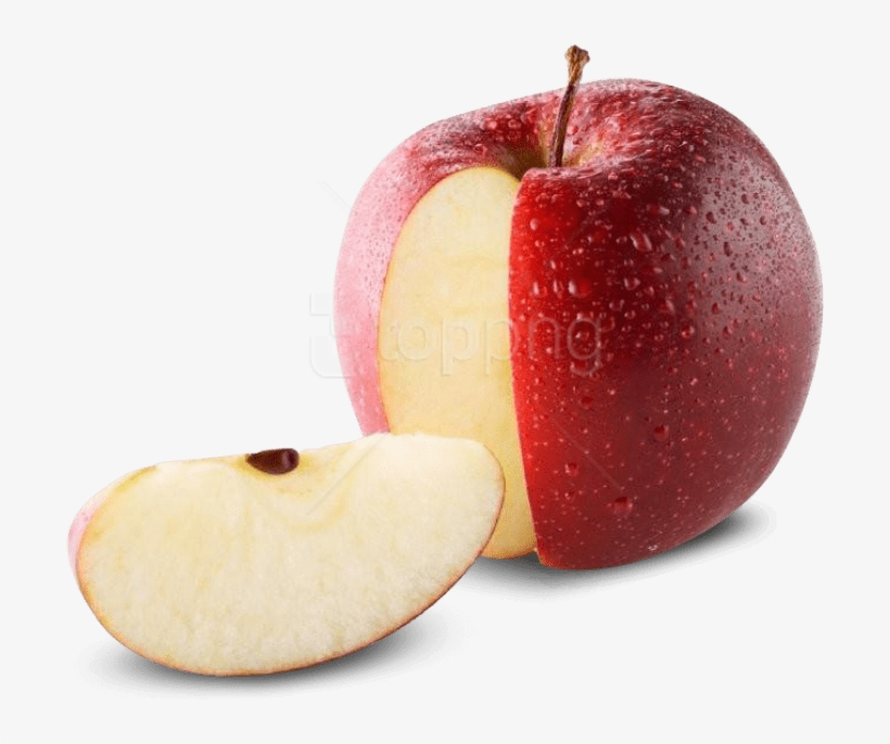Image - Apple With Slice Png - Free Transparent PNG Download - PNGkey