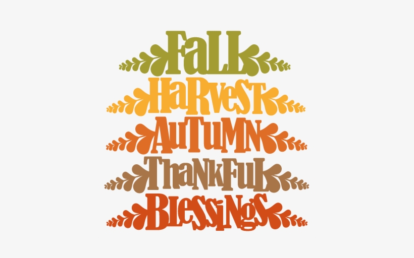 Fall Word Titles Svg Cutting File For Scrapbooking - Fall Svg - Free ...