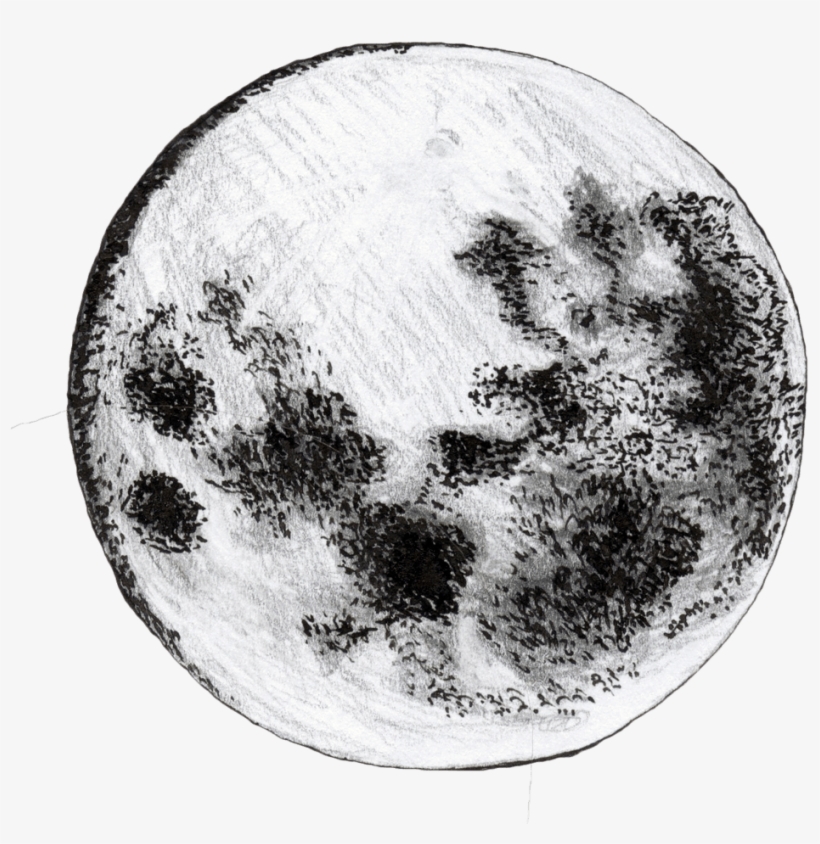The Moon Is A Cheese Ball - Moon Drawing Transparent - Free Transparent ...