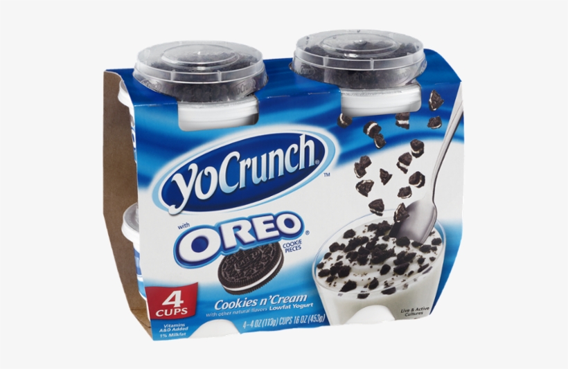Yocrunch Cookies N' Cream Lowfat Yogurt With Oreo Cookie - Yocrunch ...