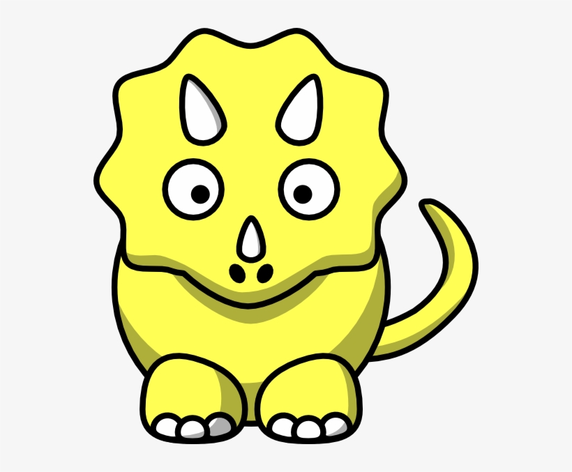 Dinosaur Clipart Yellow - Cute Dinosaur Coloring Page - Free ...