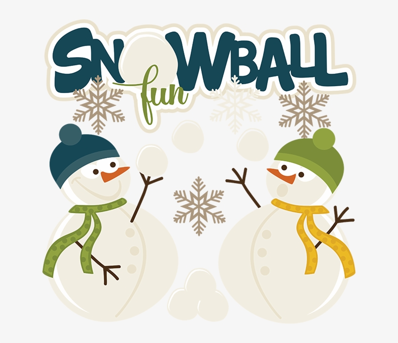 Snowman Snowball Fight Clipart