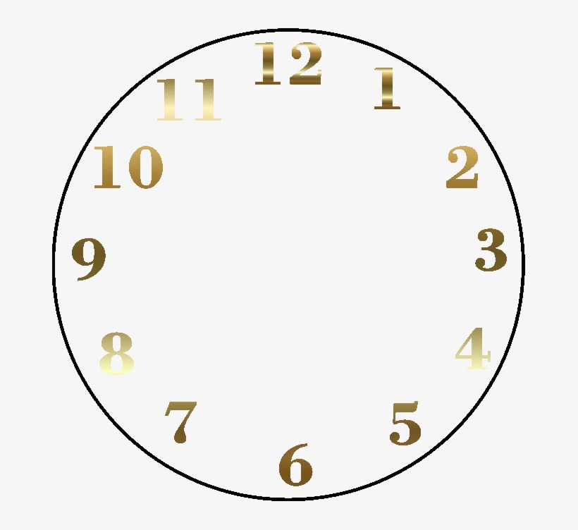 Clock Numbers Png - Clock Face - Free Transparent PNG Download - PNGkey